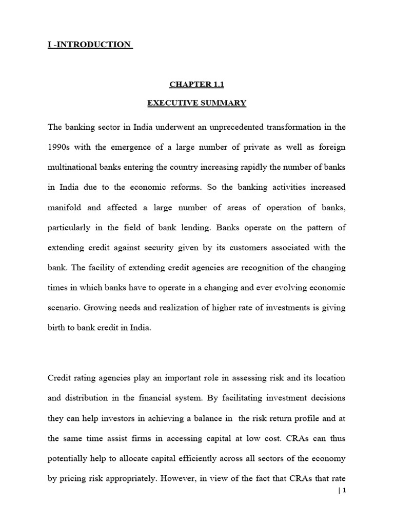 Overview of Credit Rating Agencies | PDF