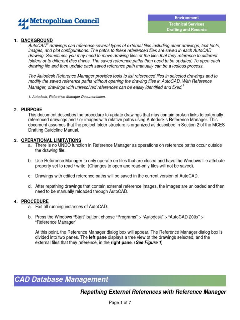 Repathing External References with Reference Manager | PDF