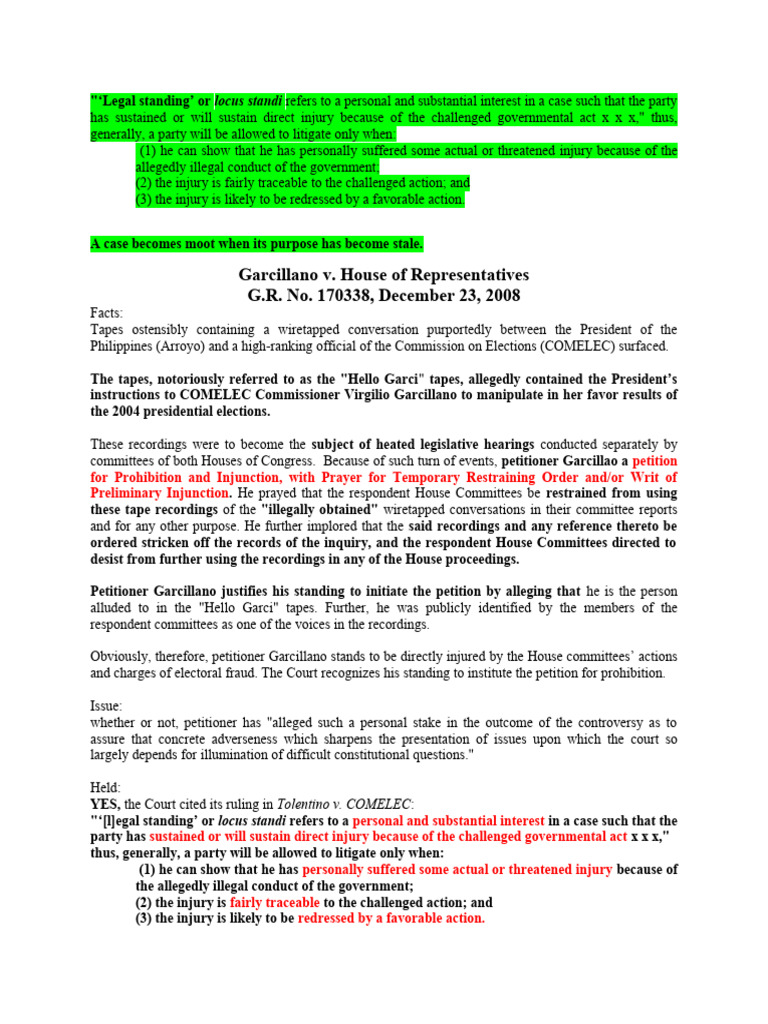 Garcillano v. House of Representatives | PDF