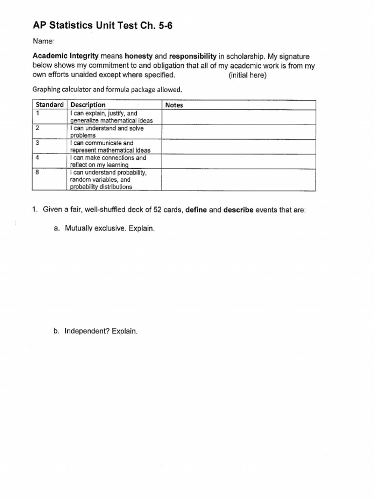 Chapter 5-6 Test | PDF