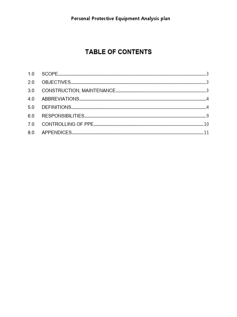 PPE Analysis Plan | PDF | Personal Protective Equipment | Welding