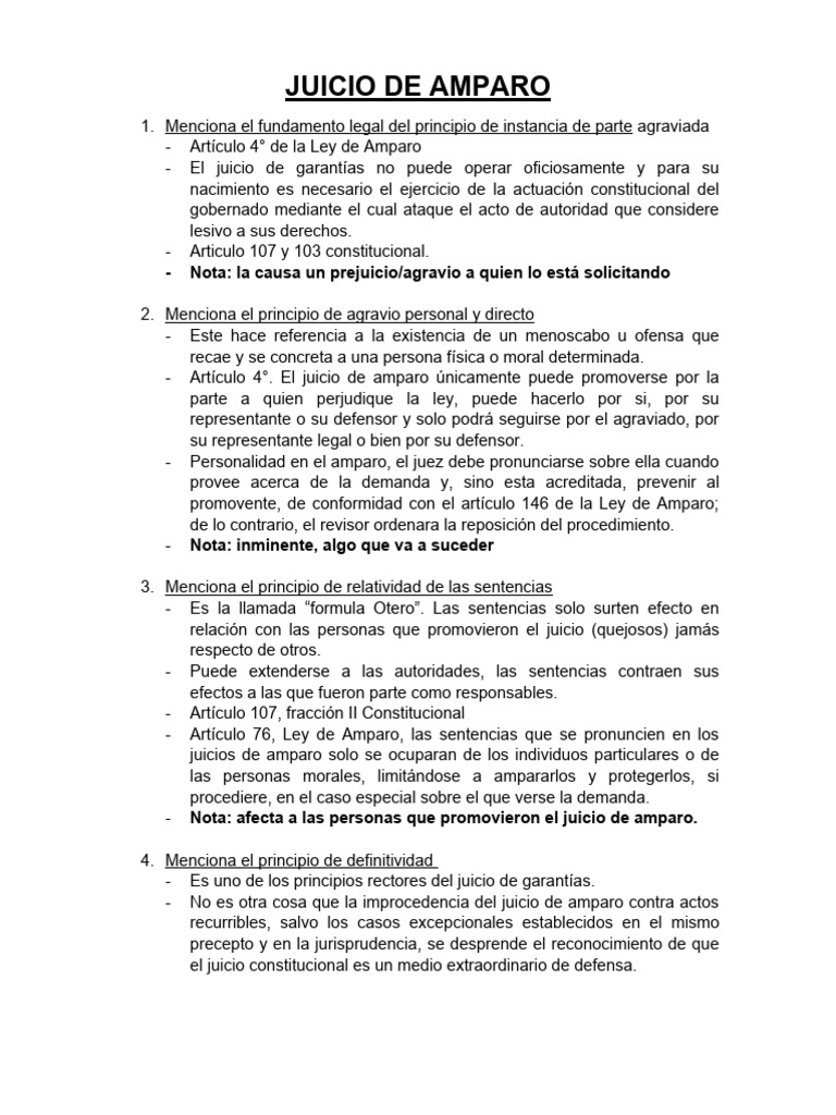 JUICIO DE AMPARO Guia | PDF