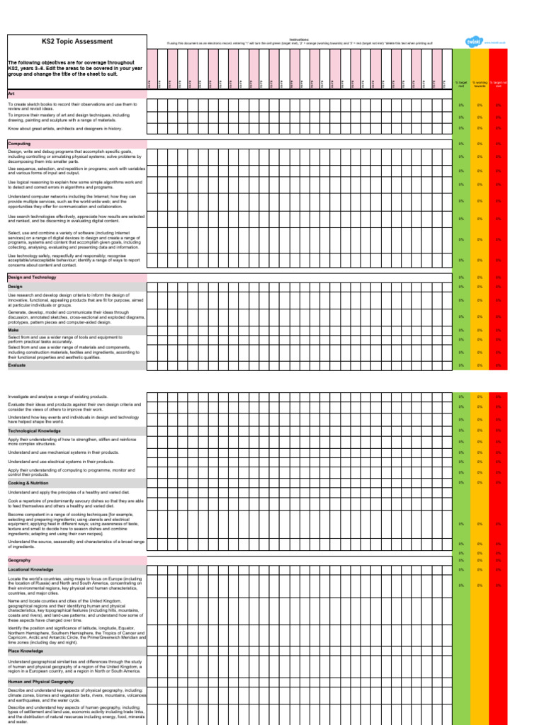 t2 T 10000532 Editable Tracking Assessment Spreadsheet | PDF | Geography | Anglo Saxons