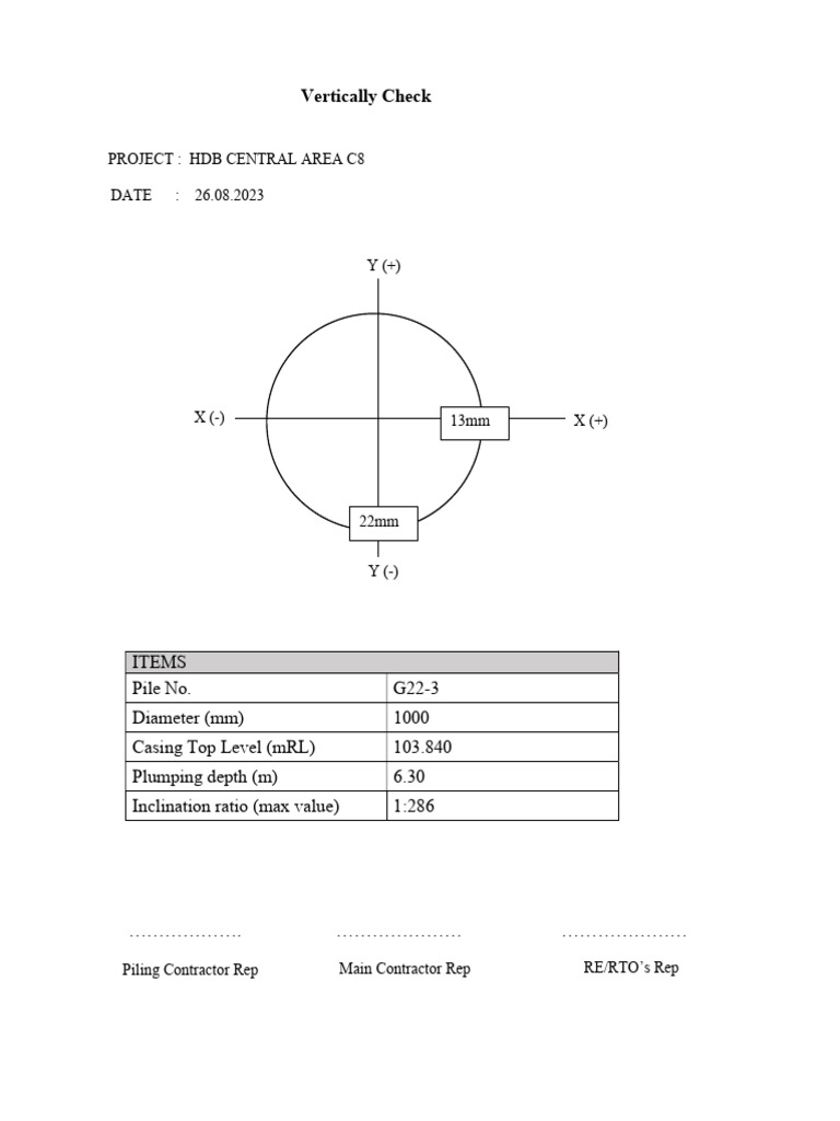 Vertically Check: Project: HDB Central Area C8 DATE: 26.08.2023 | PDF