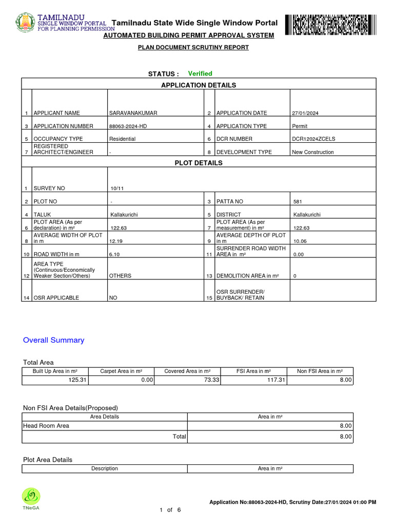 Single Window Portal Output Sample | PDF | Stairs | Architectural Elements