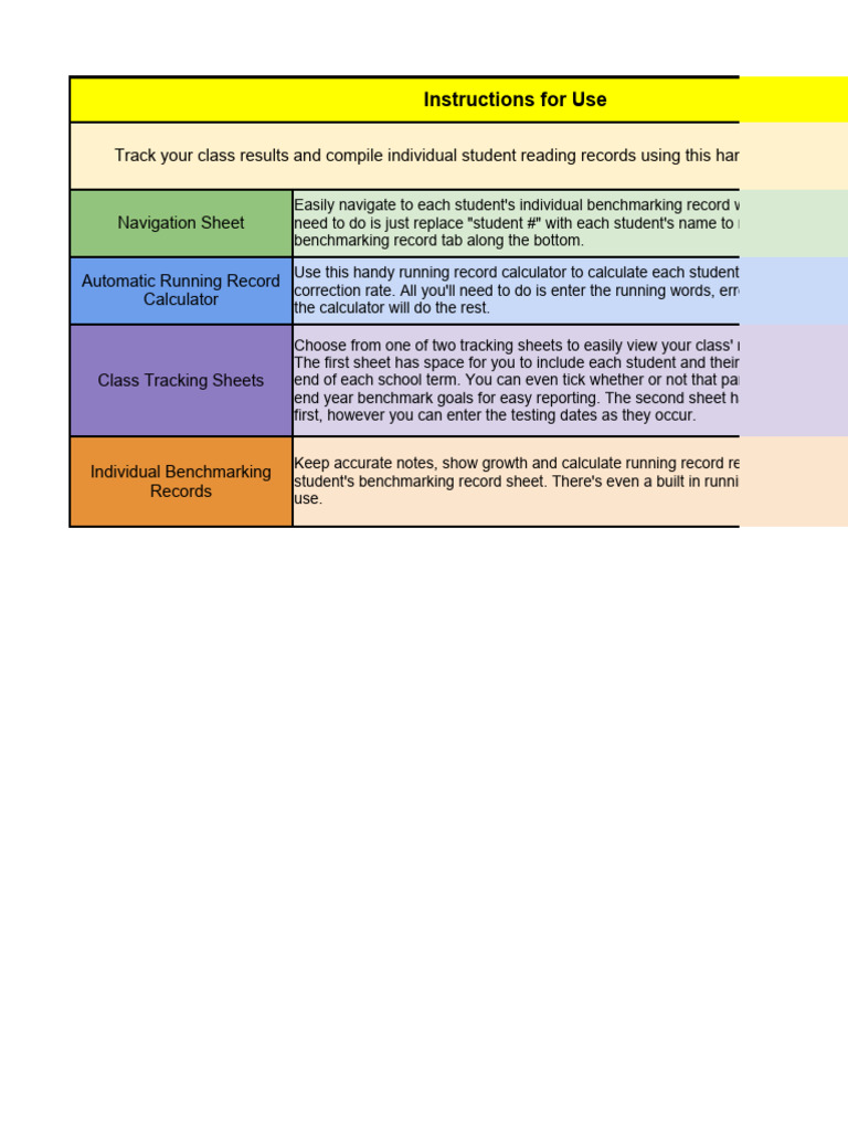 Au L 2548992 Editable Class Benchmark Tracking Sheets and Assessment ...