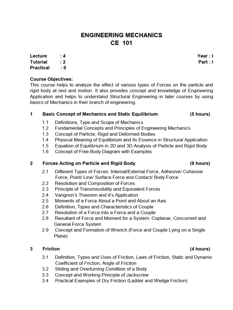 Engineering Mechanics-++ | PDF
