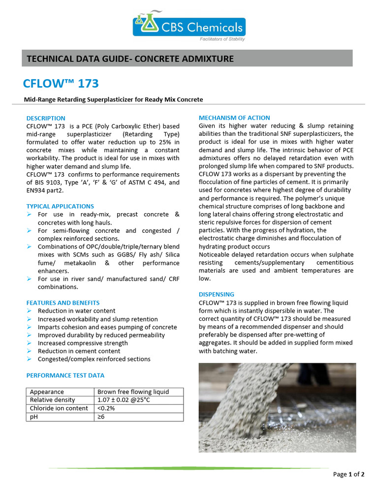 TDS - Cflow 173 | PDF