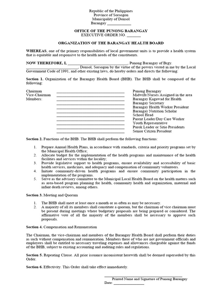 Organization of BHB | PDF