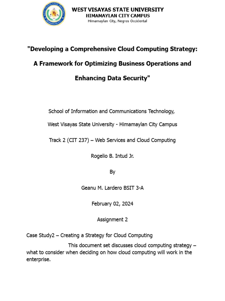 Assign2 Lardero BSIT 3A | PDF | Cloud Computing | Methodology
