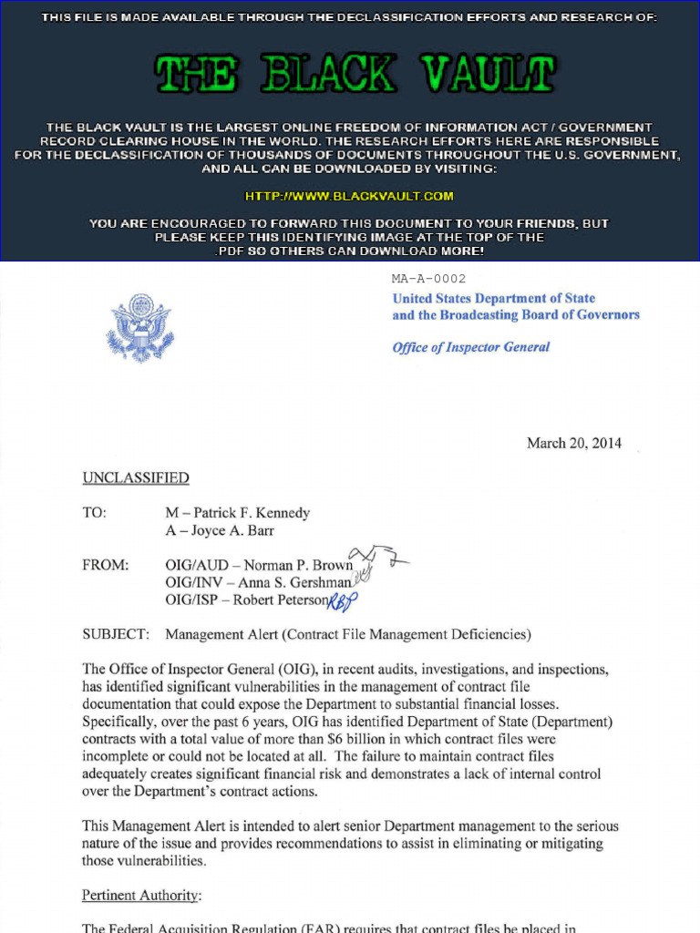Contract File Management Alert | PDF | Audit | Internal Control