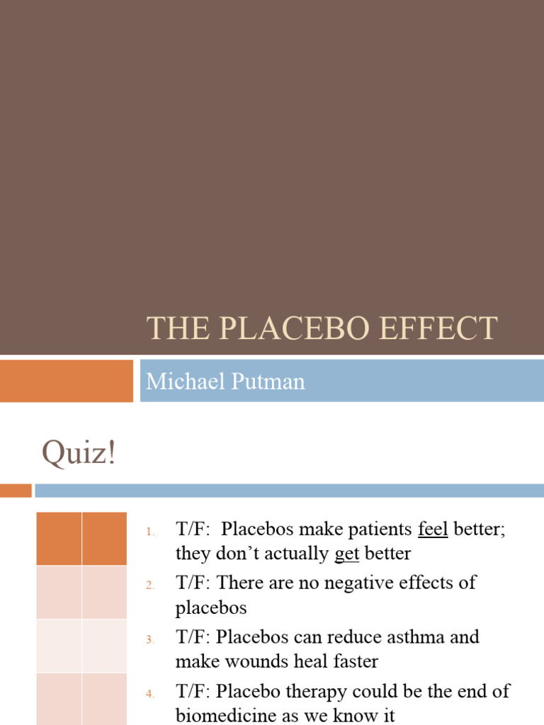 Understanding the Placebo Effect | PDF | Placebo | Selective Serotonin ...