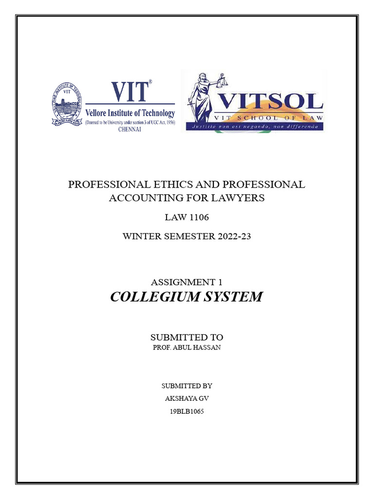 Collegium System | PDF