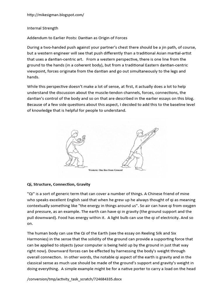 Internal Strength | PDF | Tai Chi | Theory