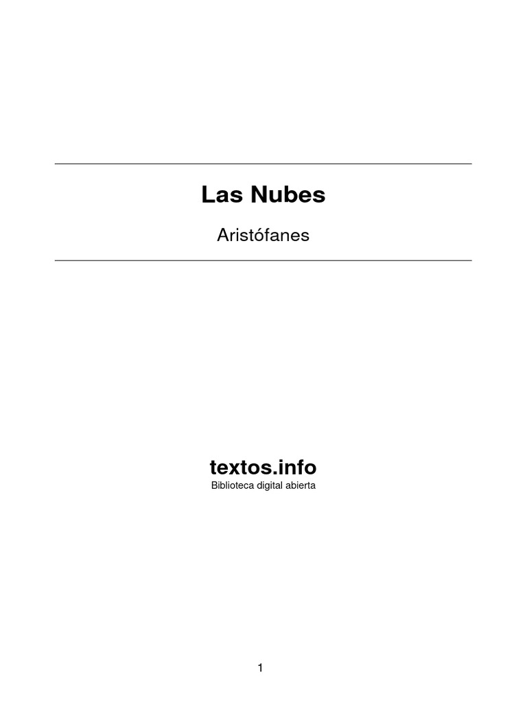 Aristofanes - Las Nubes | PDF