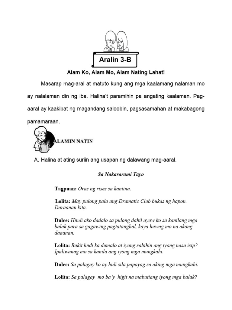 Aralin 3 B LM | PDF