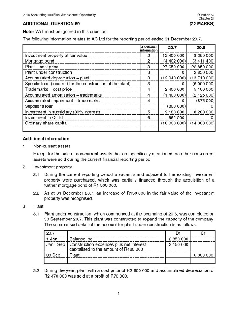 Tutorial 1 - AC Entity Cash Flows - Question | PDF