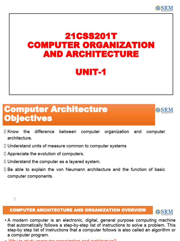 Unit I COA PPT New Edited | PDF | Computer Architecture | Integrated ...