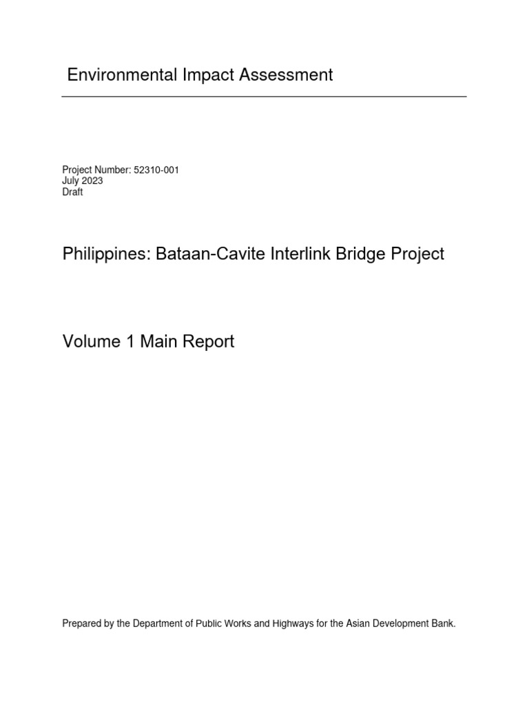 Bataan-Cavite Interlink Bridge Project | PDF