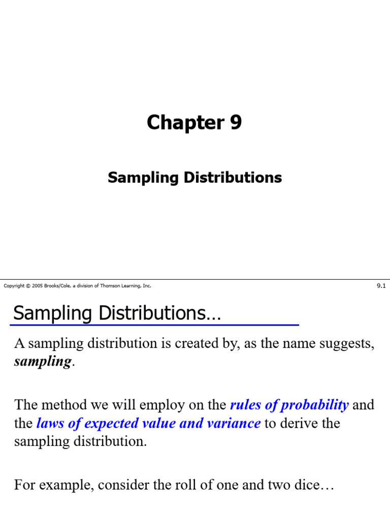 Module 6 - Sampling Distributions | PDF | Standard Error | Standard Deviation