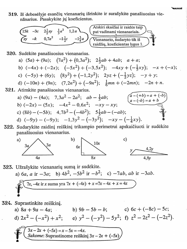 Reiskiniai 7 KL | PDF