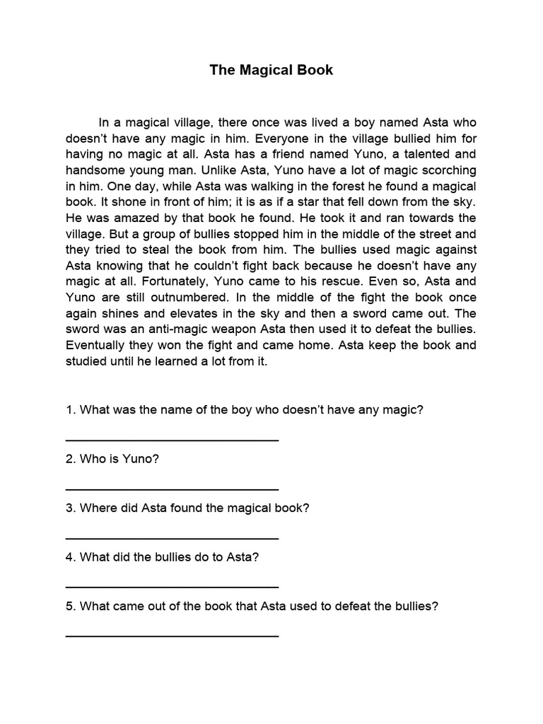 The Magical Book | PDF