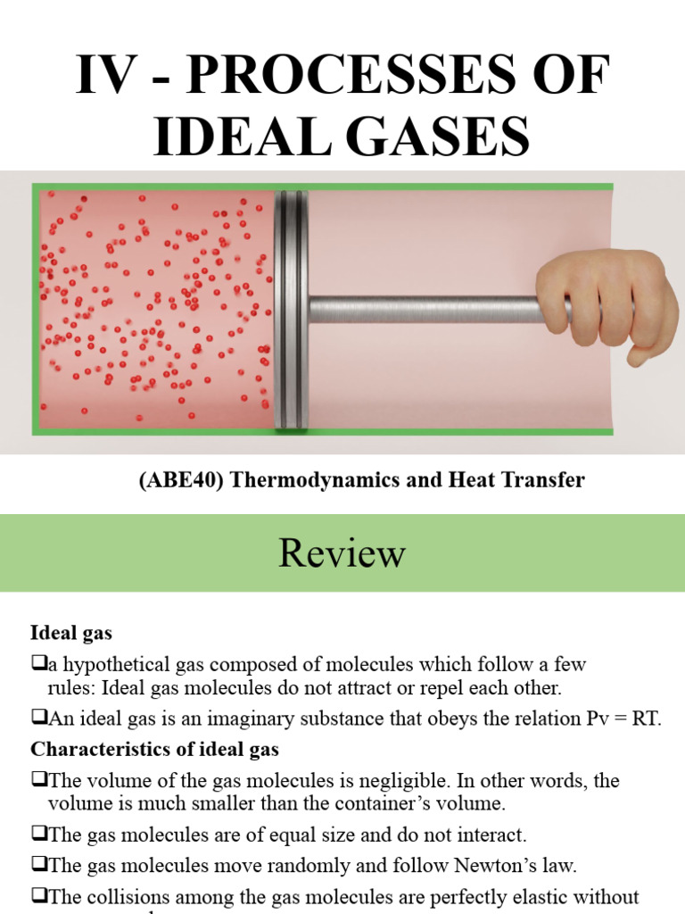 4 Processes of Ideal Gas | PDF | Gases | Heat 4 Processes of Ideal Gas | PDF | Gases | Heat