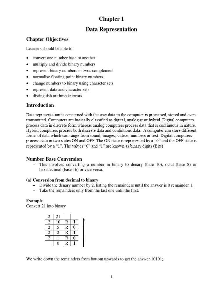 Binary Conversion Guide | PDF | Decimal | Bit