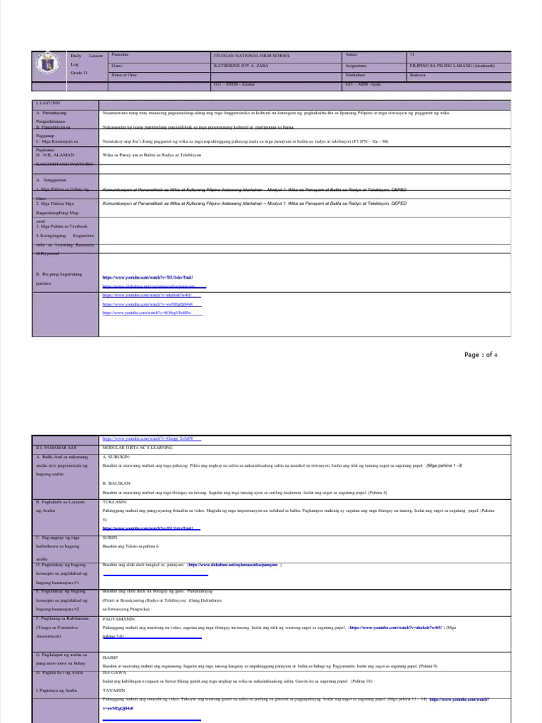 PDF DLL Komunikasyon Week 1 Quarter 2 - Compress | PDF