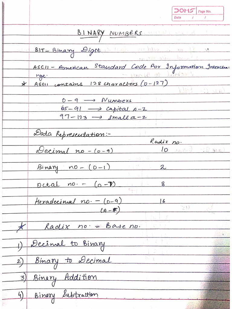 Binary Numbers | PDF