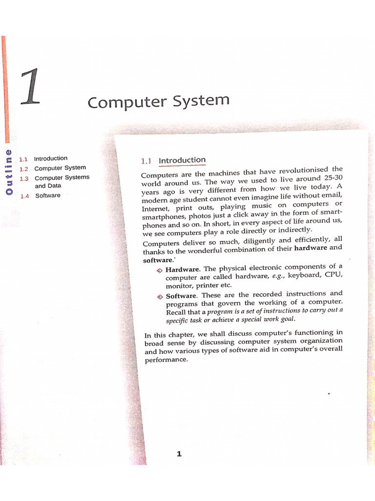 CH - 1 Computer System | PDF