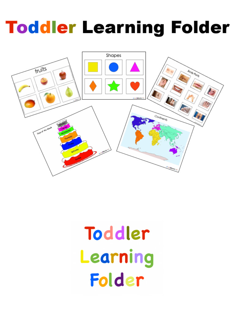 Toddler Learning Folder Pre School Prep | PDF