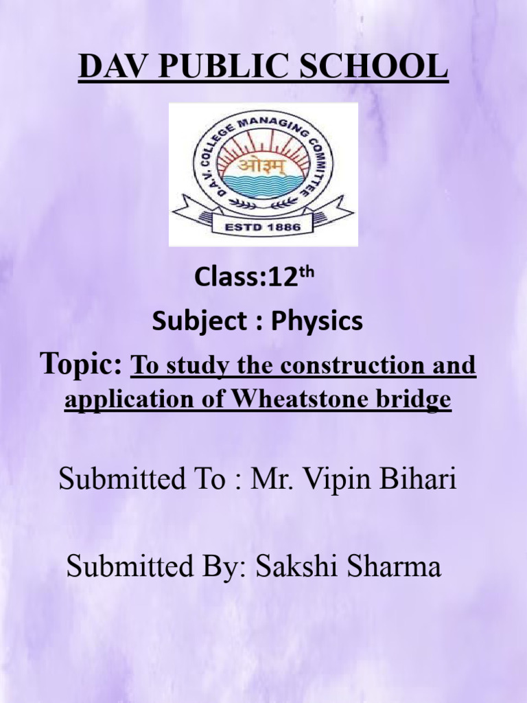 Physics Project File | PDF | Resistor | Electrical Resistance And ...