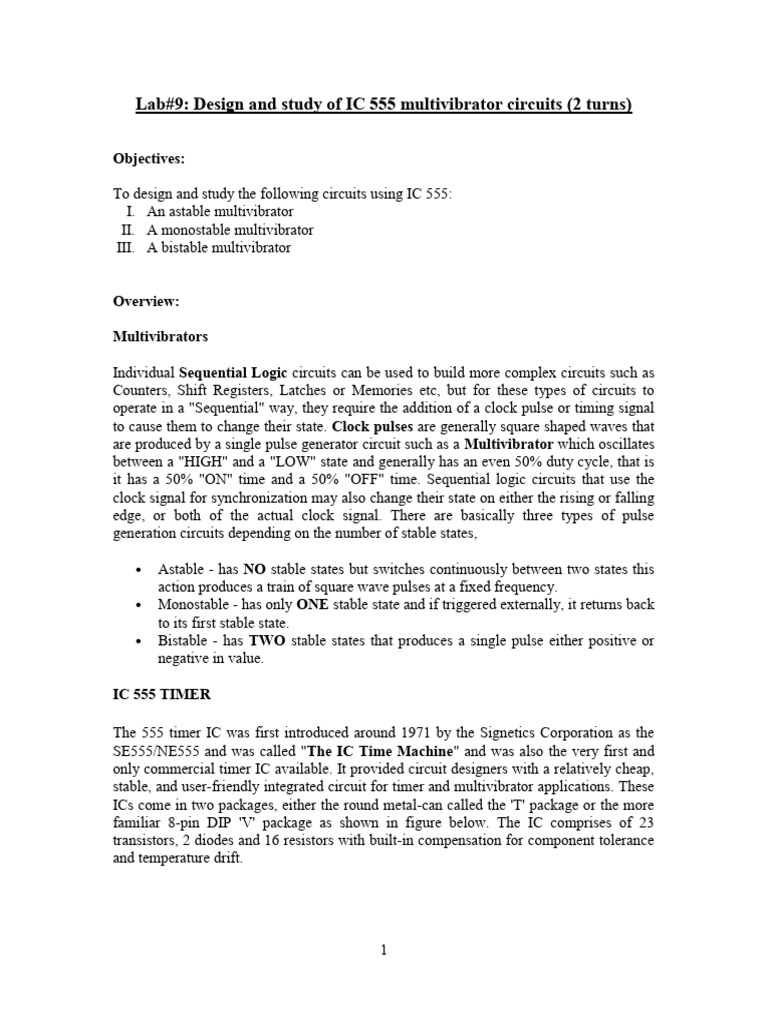6-IC555 Timer Circuit | PDF