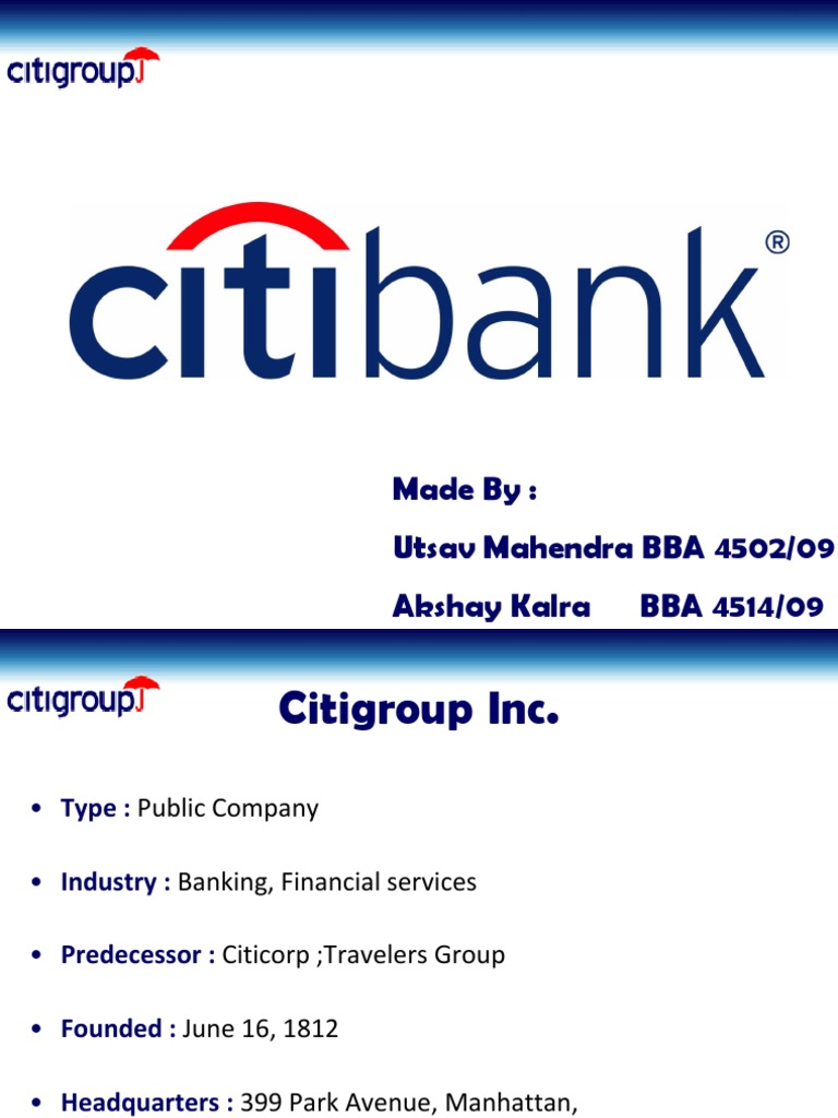 Citibank | PDF | Citigroup | Citibank