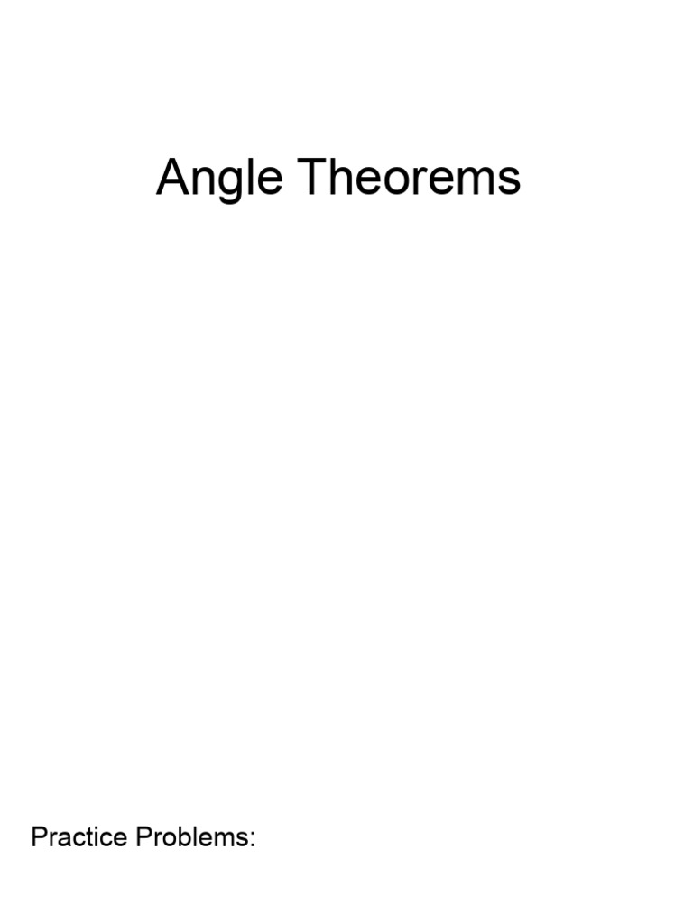 Angle theories | PDF | Angle | Mathematics
