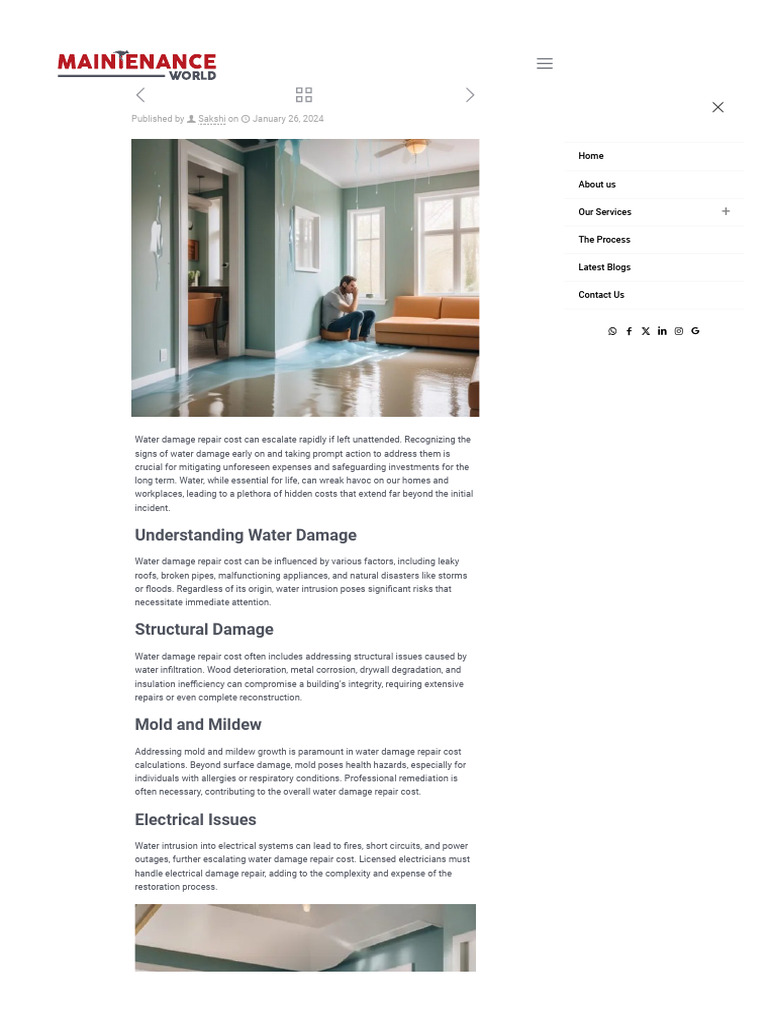 Water Damage Repair Cost | PDF | Insurance