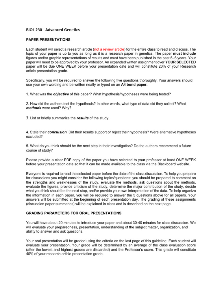 Genetics Research Paper Presentation | PDF | Hypothesis | Intelligence