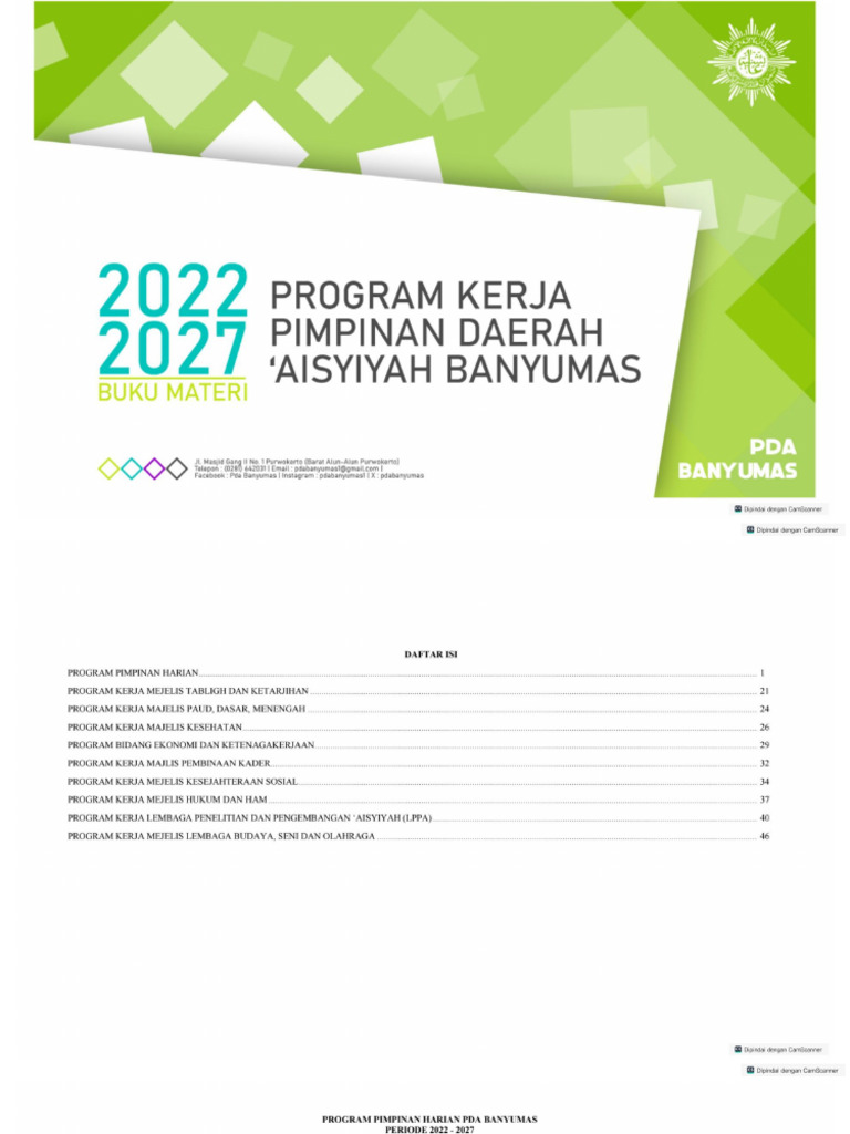 Contoh Proker Aisyiah | PDF