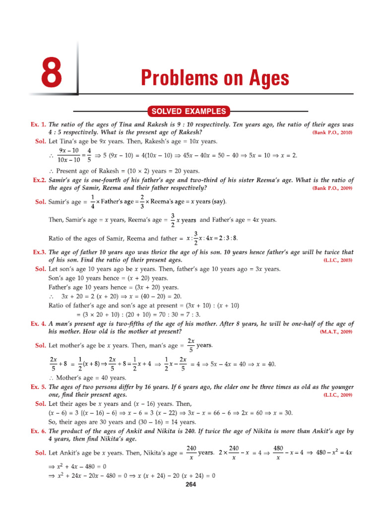 Problem on Ages | PDF