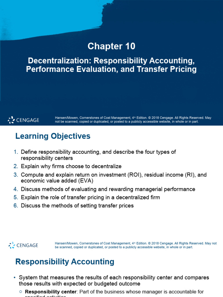 1 - Decentralization-Responsibility Accounting | PDF | Return On ...