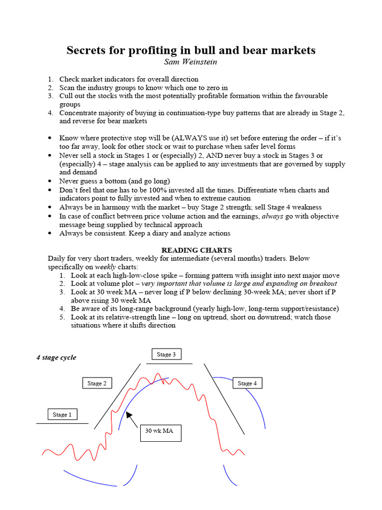 5 Secrets For Profiting in Bull and Bear Markets Sam Weinstein | PDF ...