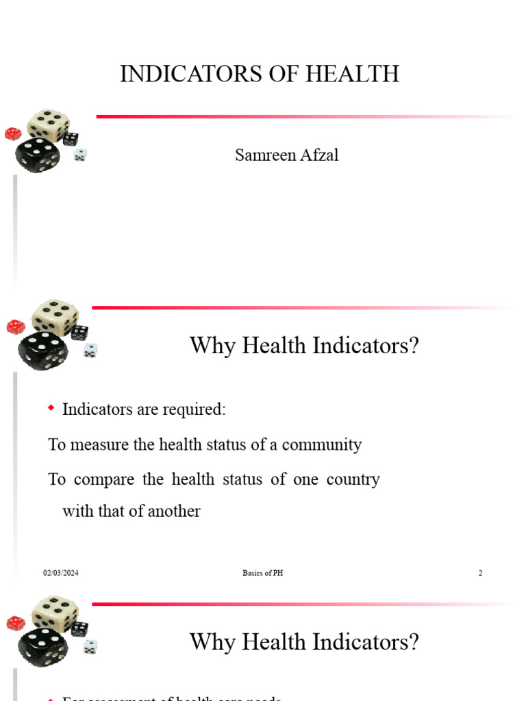 Indicators of Health Module 5.Pptm | PDF
