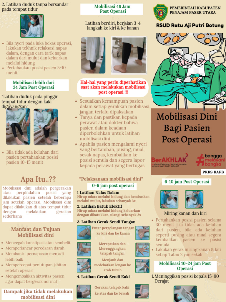 Mobilisasi Dini Pasca Operasi untuk Pasien | PDF