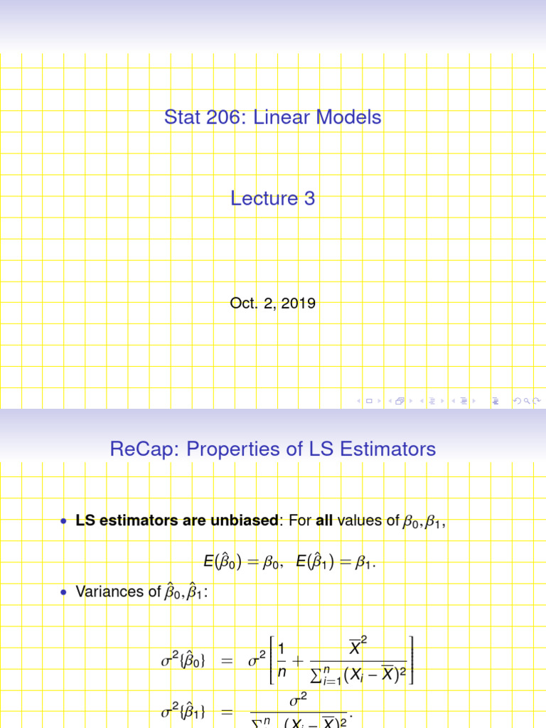 Lec3 ppt2019 | Download Free PDF | Errors And Residuals | Mean Squared Error