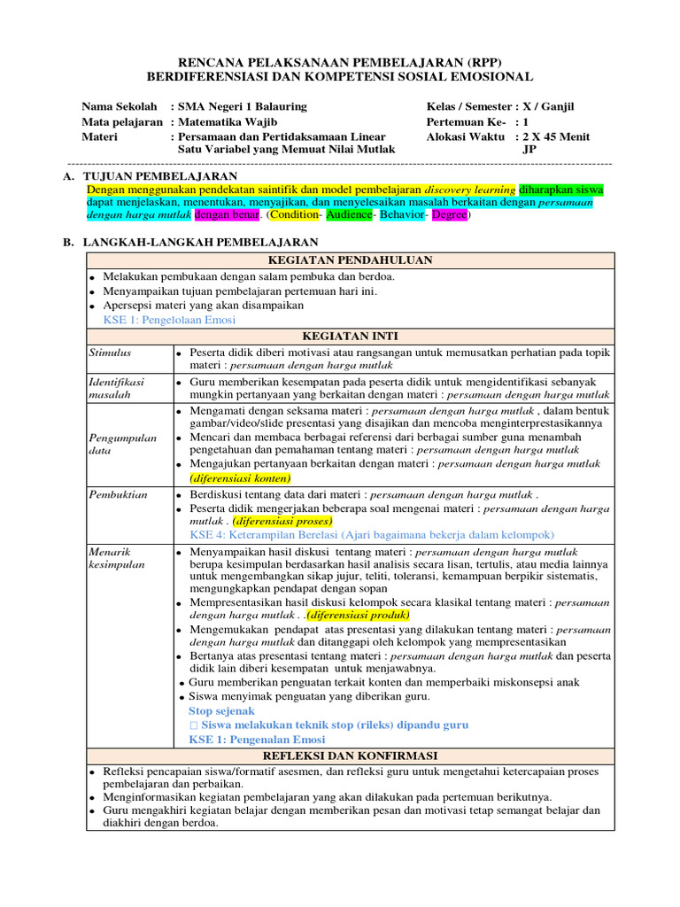 RPP Kse | PDF | Karier & Perkembangan