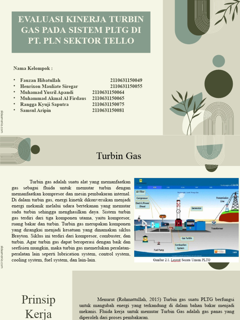 Evaluasi Kinerja Turbin Gas PLTG PLN | PDF | Sains & Matematika