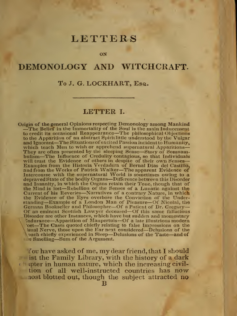 Letters on Demonology and Witchcraft | PDF