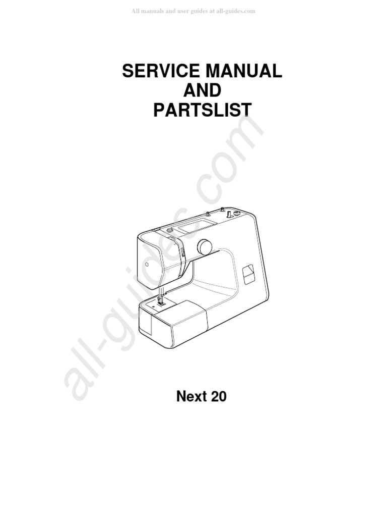 Alfa Next 20 Sewing Machine Instruction Manual | PDF