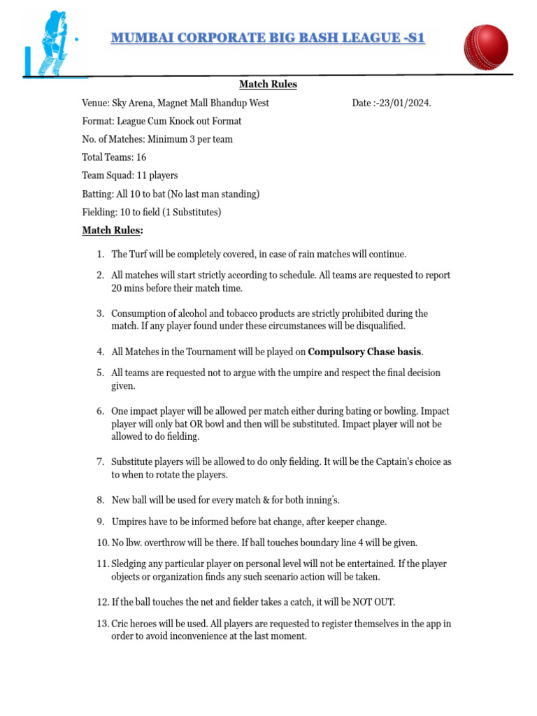 Match Rules | PDF